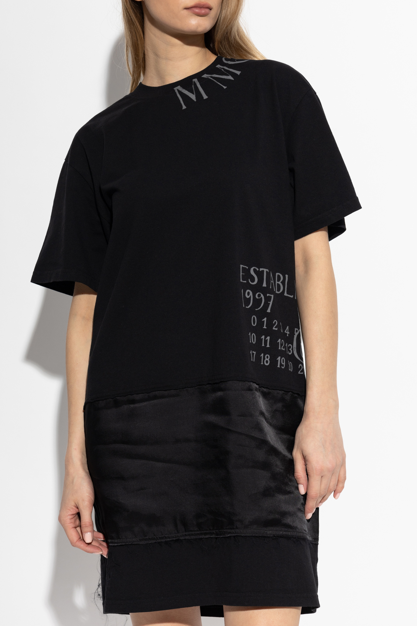 Black Dress with print MM6 Maison Margiela - Vitkac Italy Black Dress with print MM6 Maison Margiela - Vitkac Italy